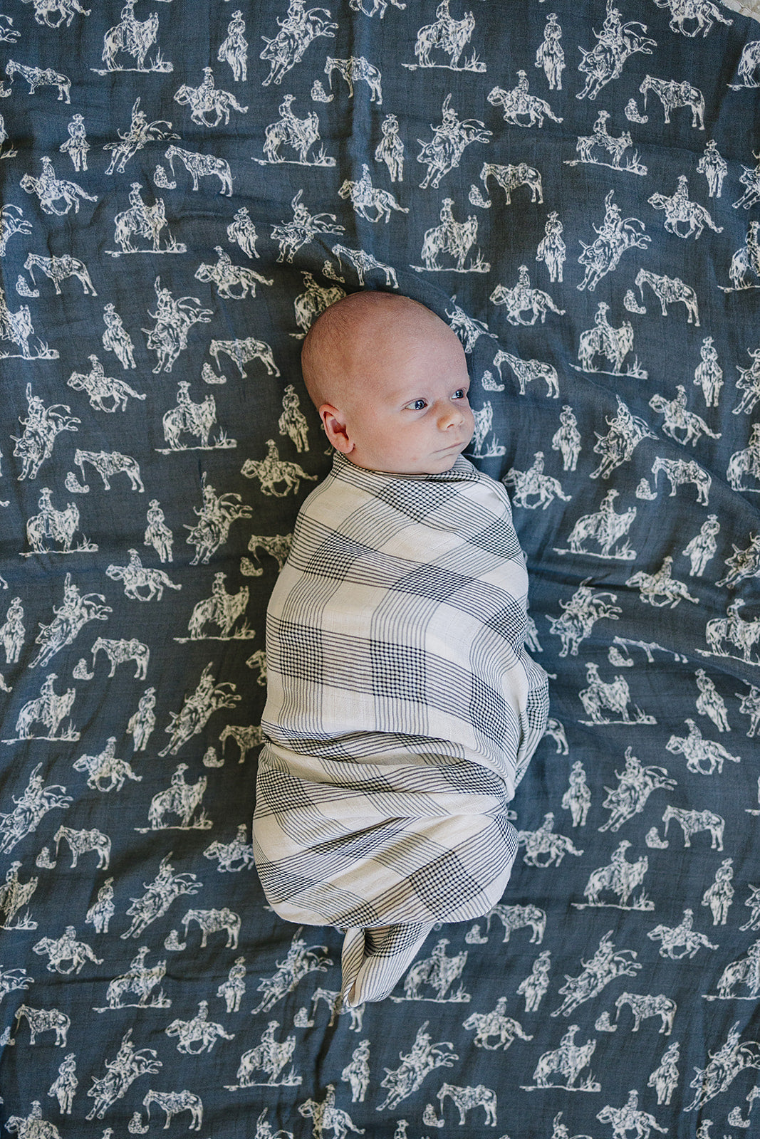 Coastal Plaid Muslin Swaddle Blanket – Saved by Grace Co.
